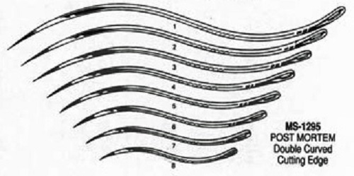 Needles Suture #4 Post Mortem Double Curved Cutting Edge P12 By Integra ...