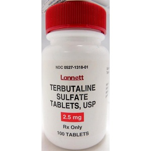Terbutaline Tabs 2.5mg B100 By Lannett Company