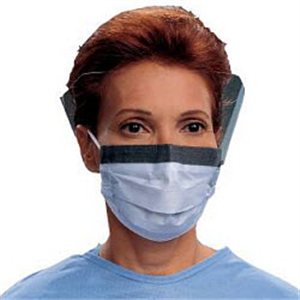Surgical Masks Fluidshield With Visor And Ear Loops. Latex Free Nose ...