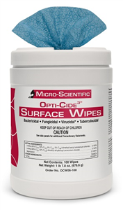Opti-Cide 3 V Disinfectant Wipes 100 Count B100 By Micro-Scientific ...