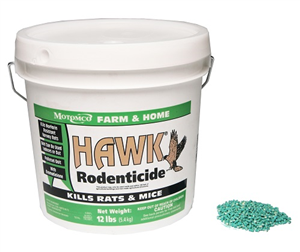 Hawk Pelleted Bait & Place Pacs 12Lb Pail By Motomco