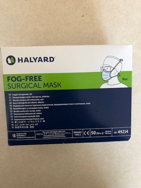 Surgical Masks Fog Free Foam Band Tie - On [Blue] B50 By Medline