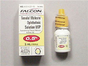 Timolol Maleate Ophthalmic Solution 0.5% 5ml By Sandoz