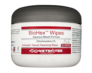 Biohex Wipes B50 By Vetbiotek