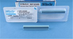 Weck Hemoclips - 10 Clip Cartridge Blue Titanium - Medium B200 By Weck