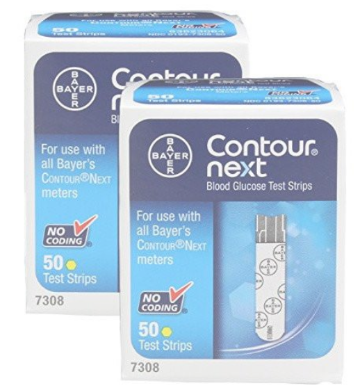 Case of 12-Bayer Contour Next Test Strip Blue 100 Count