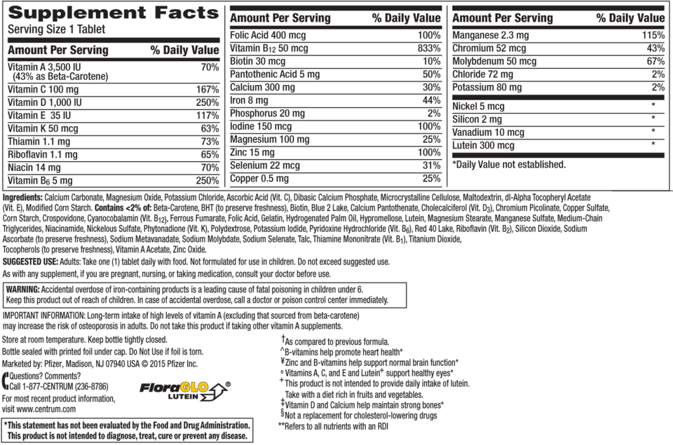 Centrum Silver Women 50+ 250 Tablets