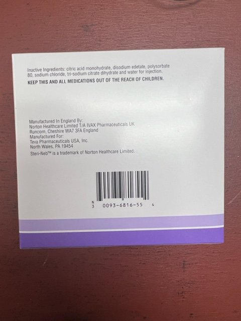 Budesonide 0.5mg 2ml Respules 30X2ml by Teva Pharma gen Pulmicort
