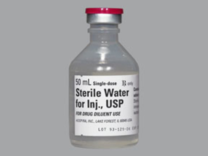 Rx Item-Hospira Sterile Water For Injection 25X50ML SDV 25l By Hospira ...
