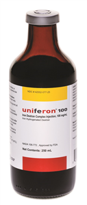 Uniferon Iron Dextran Solution Injection 200mg/ml 100ml By Pharmacosmos