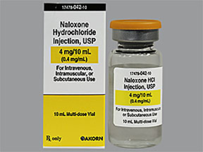 RX ITEM-Naloxone Hcl 0.4Mg-Ml Multi Dose Vial 10 Ml By Akorn Pharma Gen ...