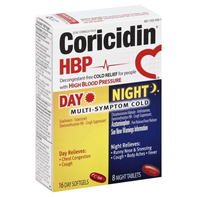 Coricidin HBP Cgh Cold Day/Nite Tab 24 Count By Bayer Corp/Cons He