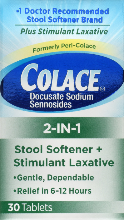 Colace 2-In-1 Stool Softener + Stimulant Laxative, Tablets 60ct