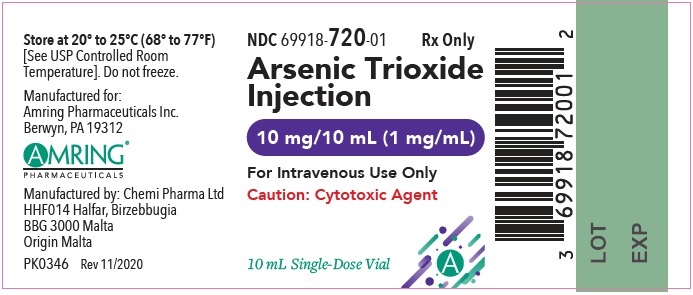 Rx Item-Arsenic Trioxide 10MG 10X10 ML Single Dose Vial by A