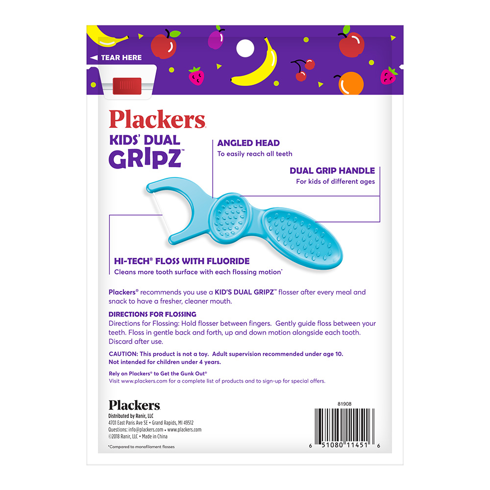 Plackers Flossers Kids Dual Grip 75 Count Case Of 72-11451/303873518-AM-5