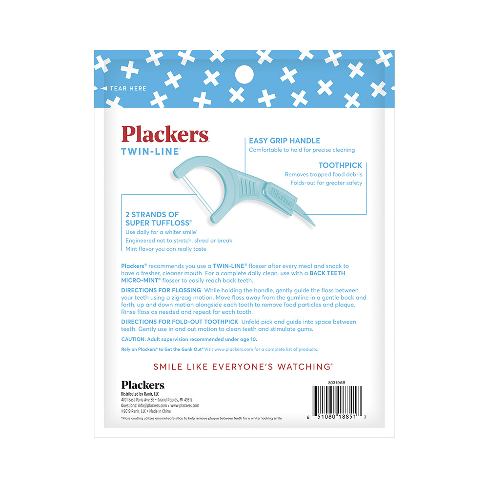 Plackers Flossers Twin Line Mint 150 Count Case Of 72-18851/SA362JR