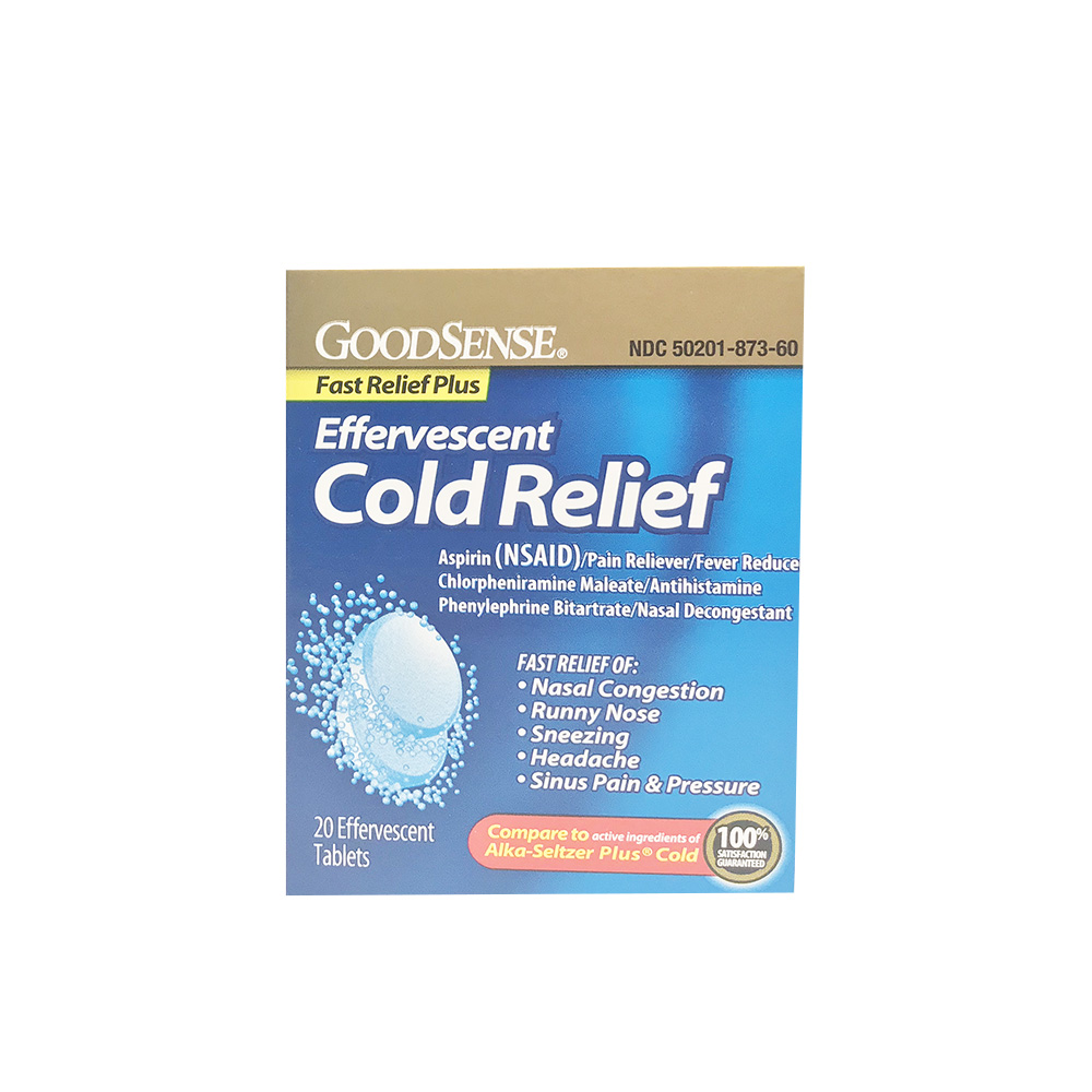 Good Sense Effervescent Cold Relief Plus 20 Count Gen Alka-Seltzer