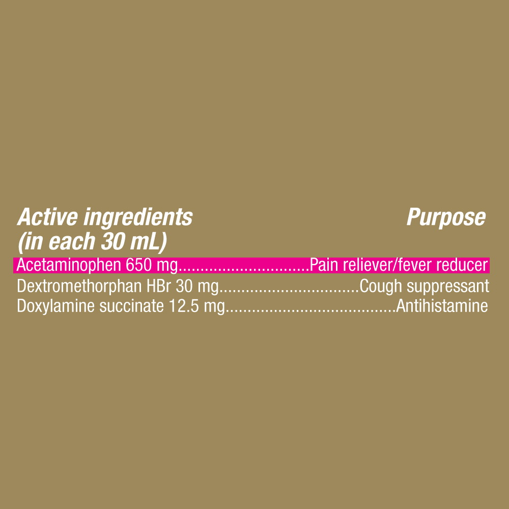 Good Sense Night Time Cold & Flu Multi Symptom Cherry 12 oz