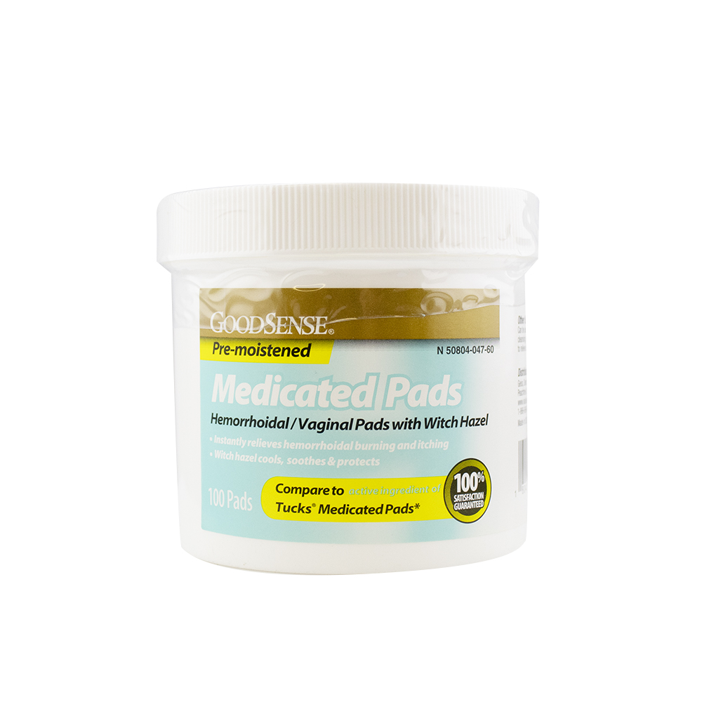 Good Sense Medicated Pads Canister 100 Count Gen Tucks