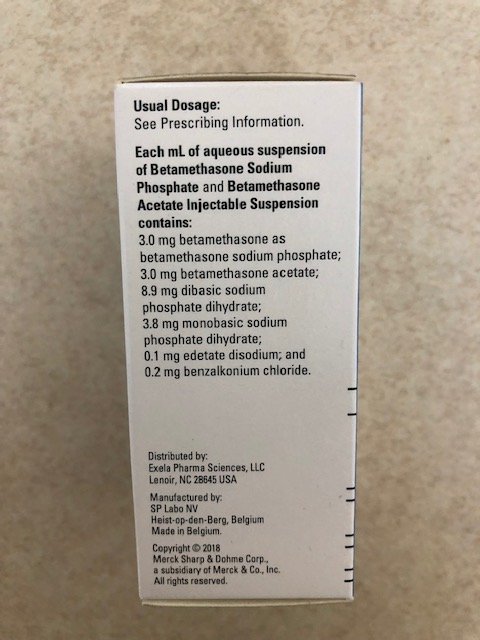 Rx Item-Betamethasone Acetate-Betamethasone 6mg/ml Vial 5ml by Exela Pharma