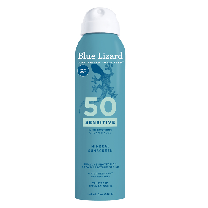 Blue Lizard Australian Sunscreen Sensitive Mineral Spray SPF 50 ...