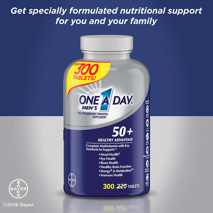 One-A-Day Men's Multivitamin Multimineral 50+ 300 Tablets