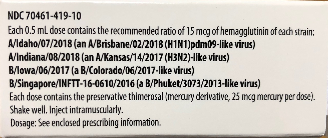 RX ITEM-Flucelvax Seqirus Quad In VIAL 10 DOSE 5ML For 20-21 BY SEQUIRIS
