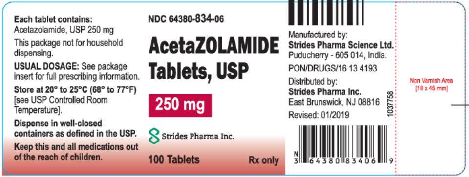 Rx Item-Acetazolamide Gen Diamox 250mg Tab 100 by Strides Pharma Gen Diamox