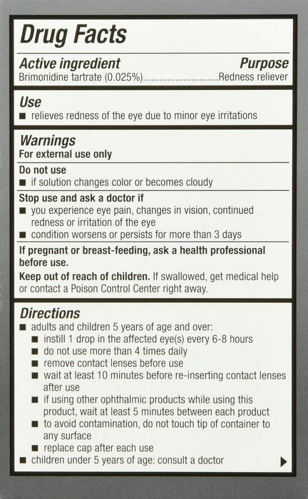Lumify Brimonidine Tartrate Ophthalmic Solution 0.025% Redness Reliever ...