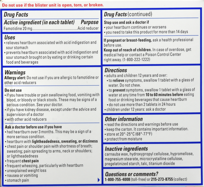 Pepcid Max Tablet Original 50 Ct BY J&J