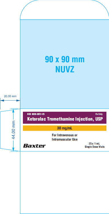 Rx Item-Ketorolac 30Mg/Ml Vial 25X1Ml By Baxter Pharma