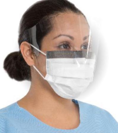 Halyard FLUIDSHIELD* 1 Fog-Free Procedure Mask with So Soft* Lining and ...