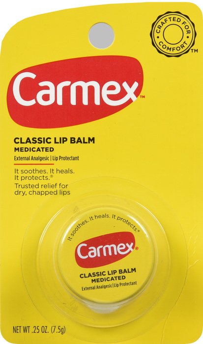 Pack of 12-Carmex Classic Lip Balm Medicated 0.25ozx12Jar By Carma Labs