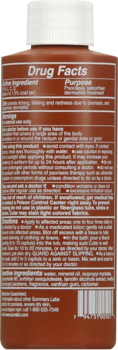 Cutar Emulsion Coal Tar Solution 6 Oz Case Of 12 By Summers Laboratories