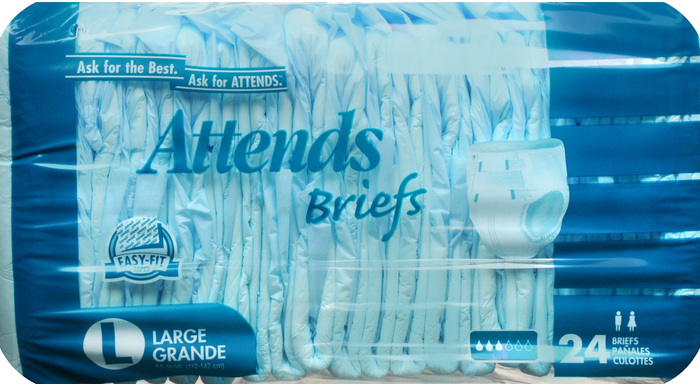 Attends CARE POLY BRIEF LARGE 3X24 CT