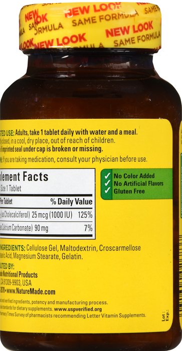 Case of 12-Nature Made Vit D-3 1000 Unit Tab 300 By Pharmavite Pha