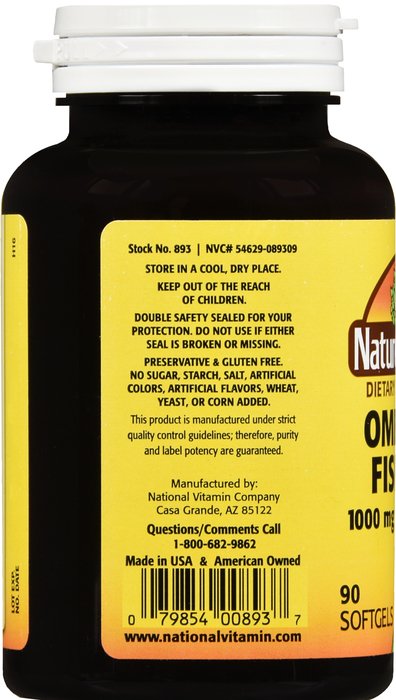 Case of 12-Omega-3 1000mg Softgel 90 Count Nature's Blend