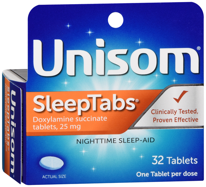 Unisom SleepTabs Doxylamine Succinate Tablets 32ct by Chattem