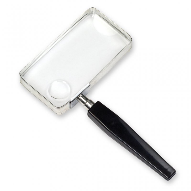 Box of 12-Denco Magnifying Glasses 2x4 Rectangle - metal w/bifocal