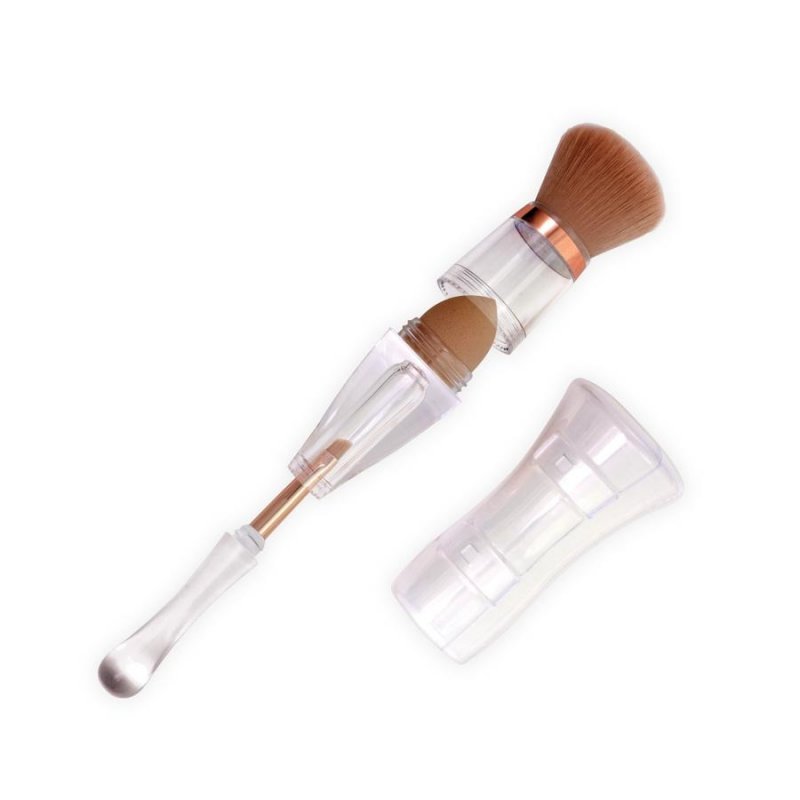 Box of 12-Denco Makeup Brushes & Accessories Total Face 3-n-1 Make