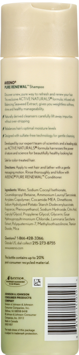 Aveeno Shampoo Pure Renewal 10.5Oz By J&J Consumer