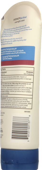 Aveeno Cream Overnight Intense Moisture Skin Relief 7.3Oz By J&J ...