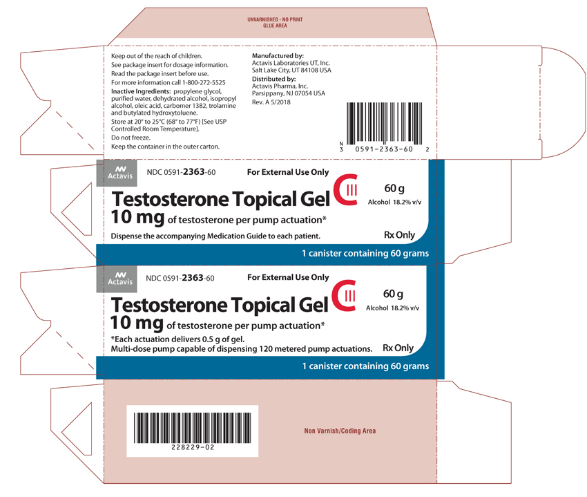DEA- Cl3-Testosterone 2% 60 GM Gel by Teva Pharma USA -DEA-C