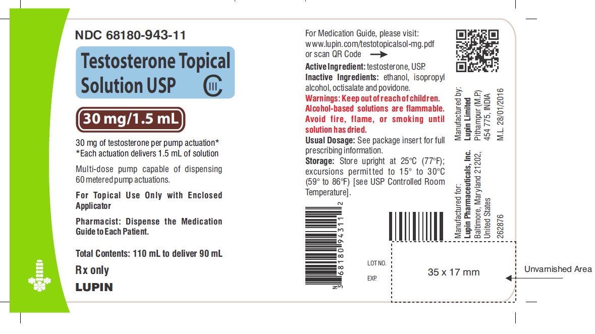 DEA- Cl3-Testosterone 30MG-1.5 90 ML sol by Lupin Pharma USA