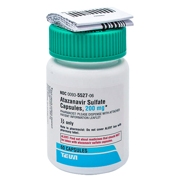 Rx Item-Atazanavir Sulfate 200MG 60 Cap by Teva Pharma USA Gen Reyataz
