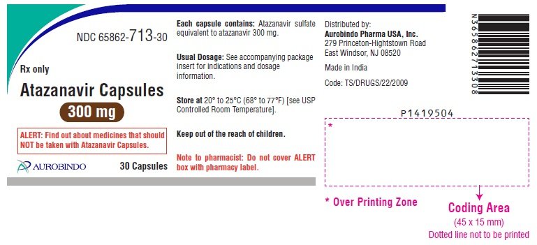 Rx Item-Atazanavir Sulfate 300MG 30 Cap by Aurobindo Pharma USA Gen Reyataz