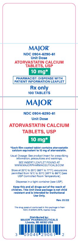 Rx Item-Atorvastatin 10Mg Gen Lipitor 100 Tab By Major Pharma USA Unit Dose