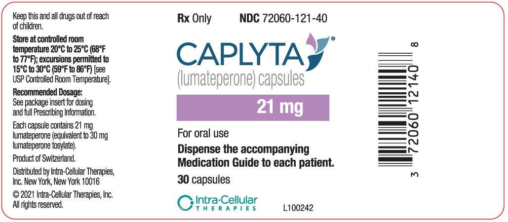 Rx Item-Caplyta 21MG 30 Cap by Intra-Cellular Therapies