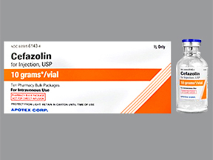 Rx Item-Cefazolin 10GM 10X100 ML Vial by Apotex Pharma USA Gen Ancef Kefzol
