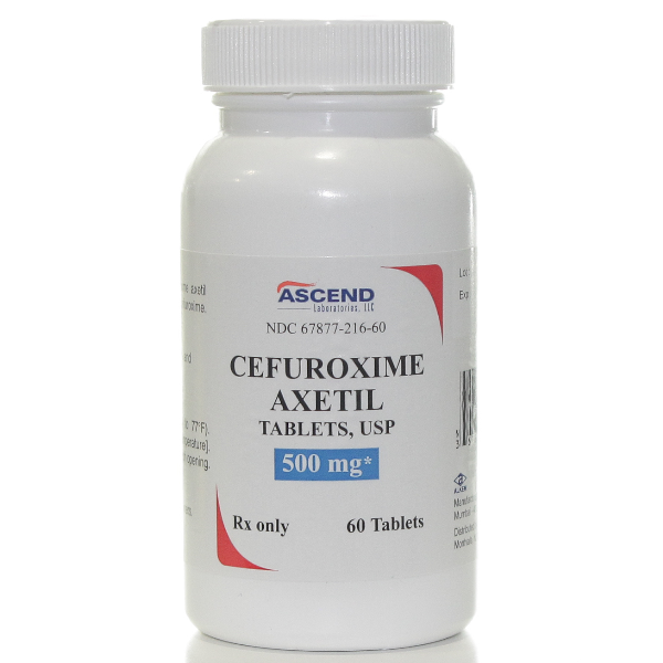 Rx Item-Cefuroxime 500mg Tab 60 By Ascend Lab Gen Ceftin